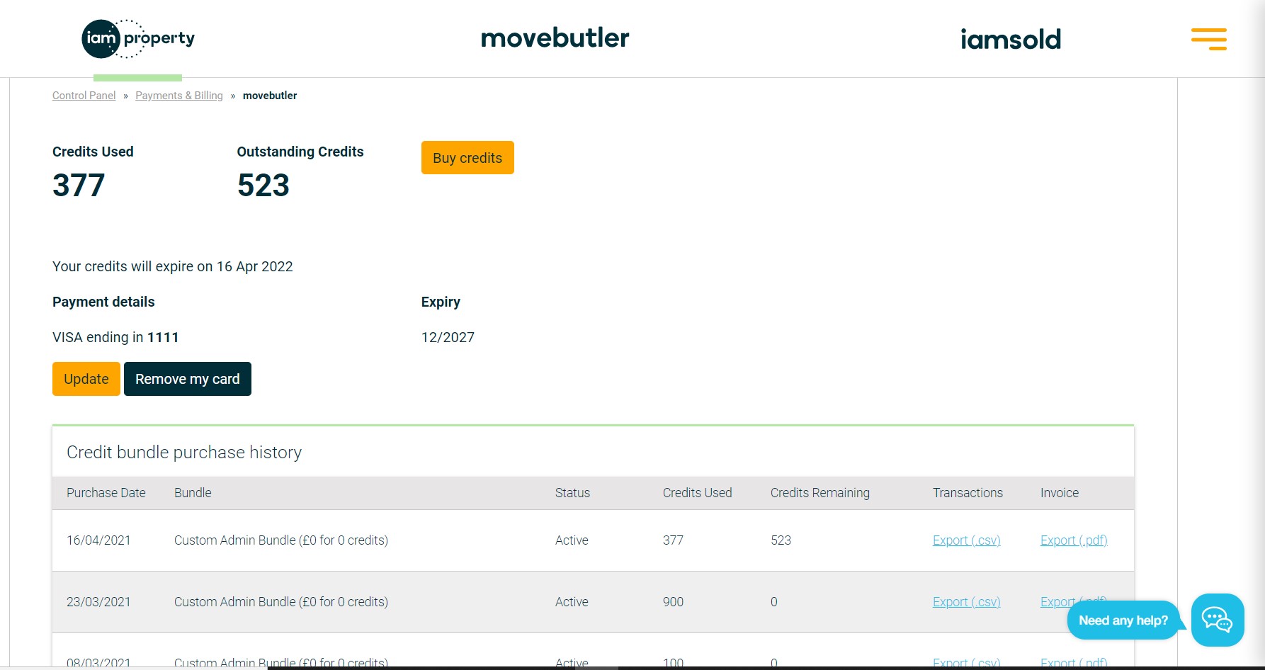 Invoices Iamproperty