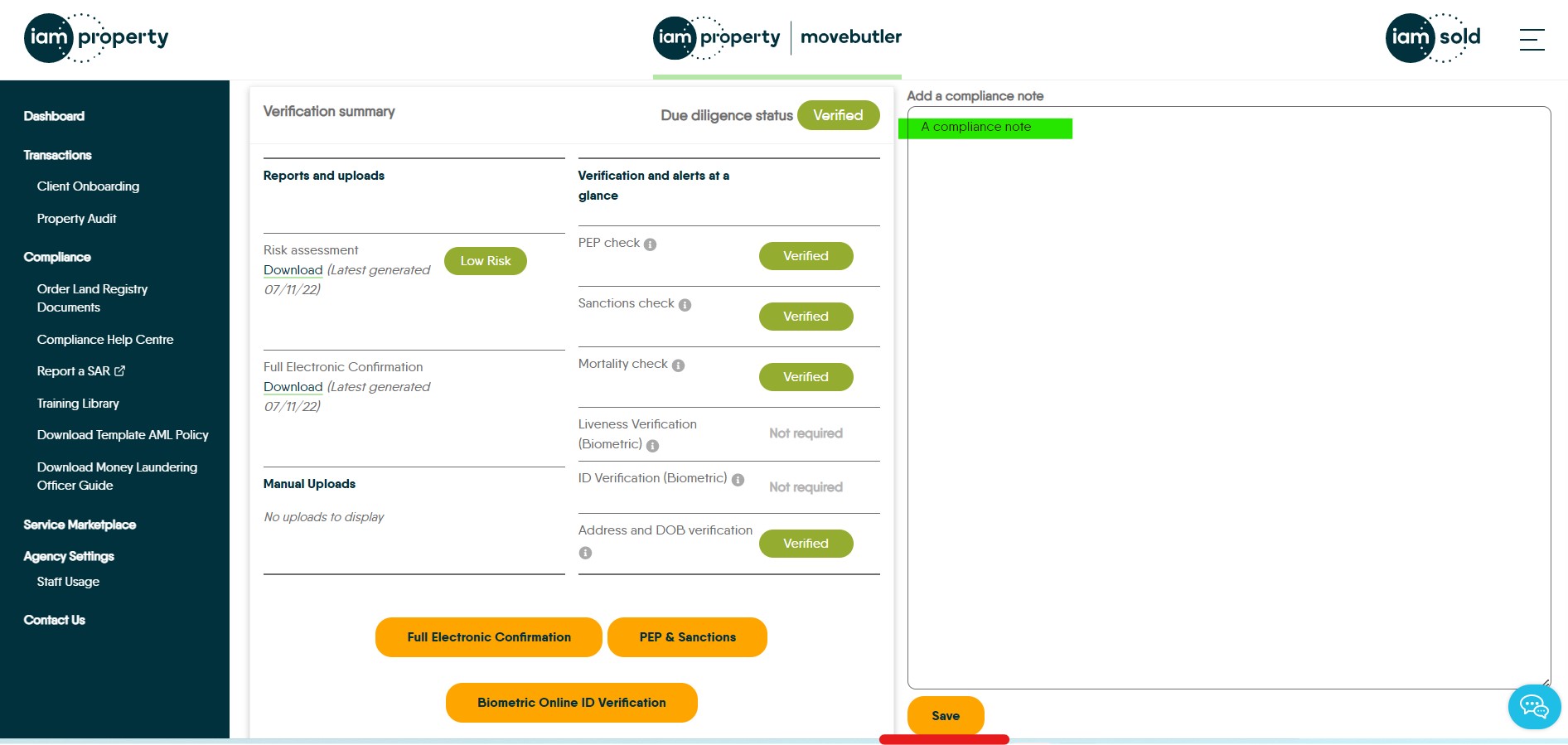 Add note to transaction – iamproperty