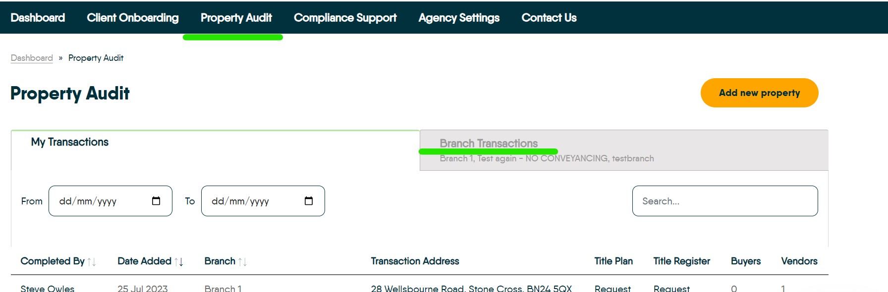 I want to see all branch transactions and clients – iamproperty