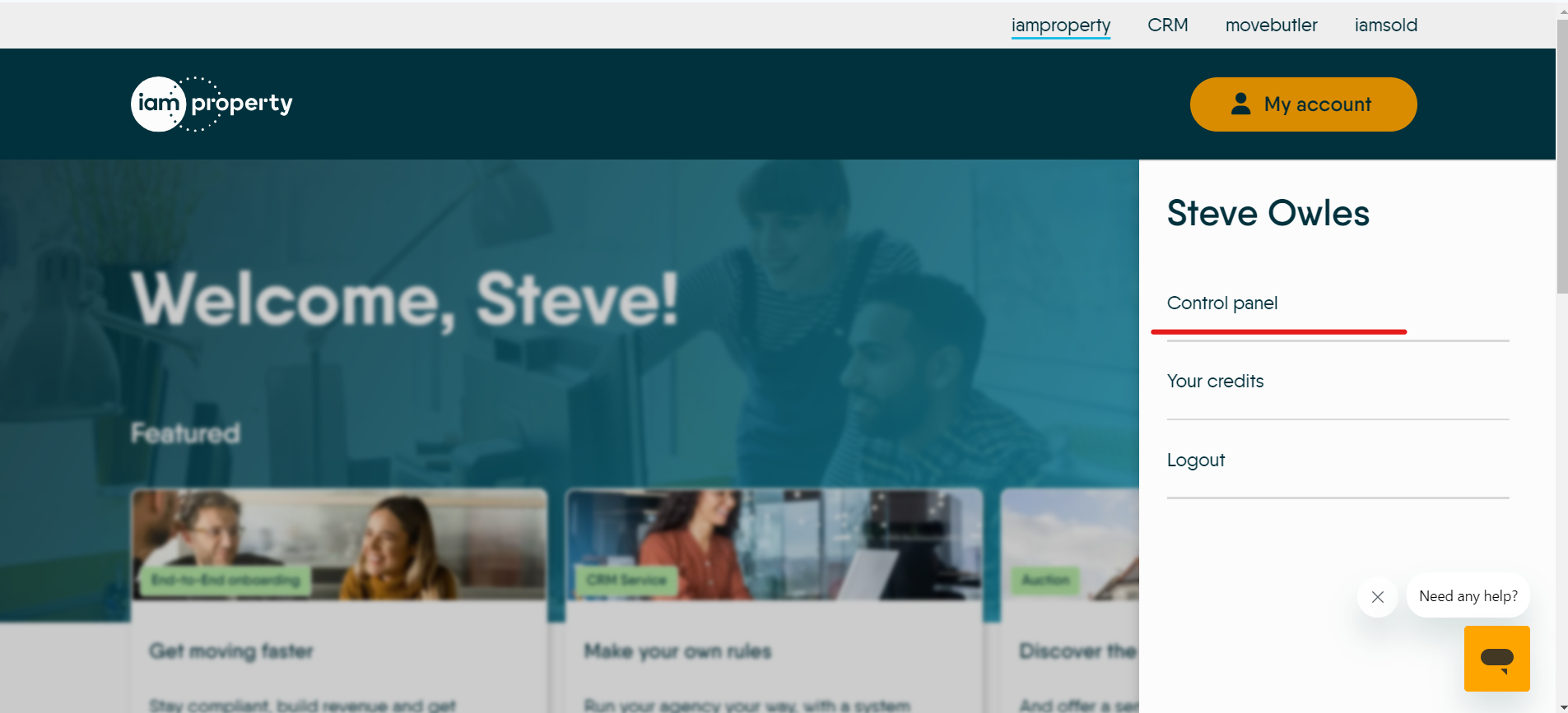 Control Panel – iamproperty