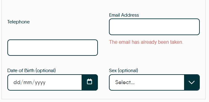 The email has already been taken error when adding client – iamproperty
